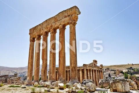 Jupiter columns (Temple of Jupiter) - Baalbek, Lebanon Baalbek, Lebanon ...