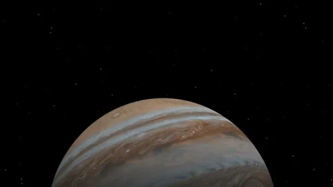 Jupiter in Daylight From Outer Space | Stock Video | Pond5