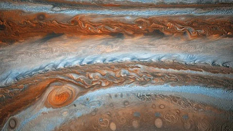 Jupiter planet in space, close up shot. ... | Stock Video | Pond5