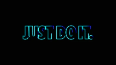 JUST DO IT Nike Sign. Seamless neon anim... | Stock Video | Pond5
