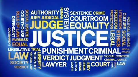 Justice animated word cloud,animation te... | Stock Video | Pond5