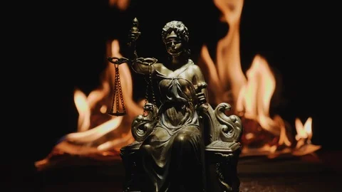 Justice in a fire trap - background | Stock Video | Pond5