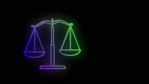 Justice scale outline animation. Seamles... | Stock Video | Pond5