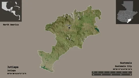 Jutiapa location. Guatemala. Satellite m... | Stock Video | Pond5