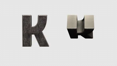 K Letters 3D Animation Font, 2 Version, ... | Stock Video | Pond5