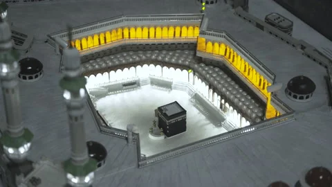 Kaaba model in dark environment | Stock Video | Pond5