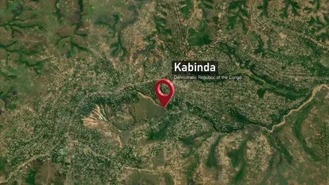 Kabinda City Map Zoom (Democratic Republ... | Stock Video | Pond5