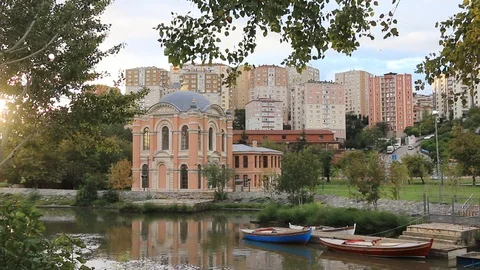 Kagithane sadabad mosque in Istanbul | Stock Video | Pond5