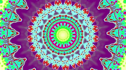 Kaleidoscopic glow mandala animation bac... | Stock Video | Pond5