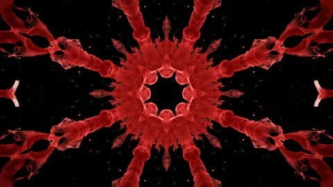 Kaleidoscopic red animated background lo... | Stock Video | Pond5
