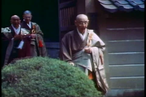 KAMAKURA, JAPAN, 1982, Two Shinto priest... | Stock Video | Pond5