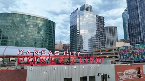 Kansas City Power and Light District sig... | Stock Video | Pond5