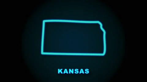 Kansas Outline Stock Footage ~ Royalty Free Stock Videos | Pond5
