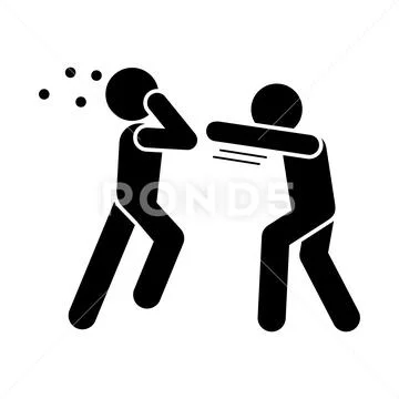 Karate men kick icon. Simple pictogram of fighting icons for ui and ux ...