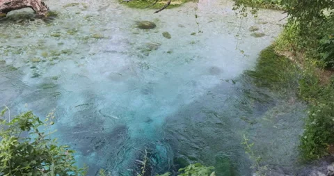 Karst spring in Albania. Top view, perfe... | Stock Video | Pond5