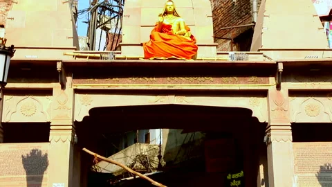Kashi Vishwanath Temple Gate / Varanasi ... | Stock Video | Pond5