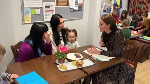 Kate comforts weeping mother at centre f... | Stock Video | Pond5