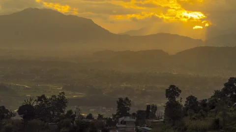 Kathmandu, Nepal - Stunning sunset of Ka... | Stock Video | Pond5