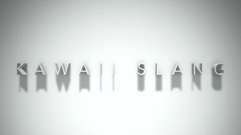 kawaii slang 3D title animation white te... | Stock Video | Pond5