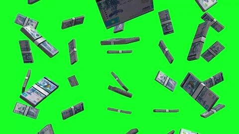 Kazakh Tenge money Falling Animation Gre... | Stock Video | Pond5