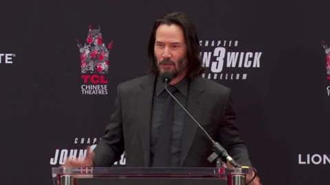 Keanu Reeves Hand and Footprint Ceremony... | Stock Video | Pond5