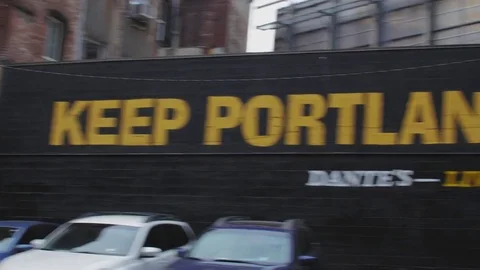Keep Portland Weird Sign - Shots of the ... | Stock Video | Pond5