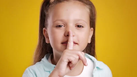 Little Girl Shhh Stock Footage ~ Royalty Free Stock Videos | Pond5