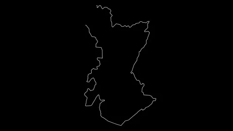 Kenema district map of Sierra Leone outl... | Stock Video | Pond5