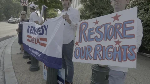 Kennedy supporters rally as RFK Jr testi... | Stock Video | Pond5