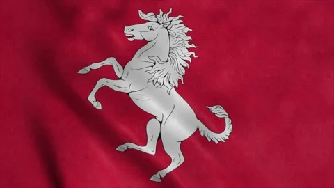 Kent flag, England, waving in wind. Real... | Stock Video | Pond5