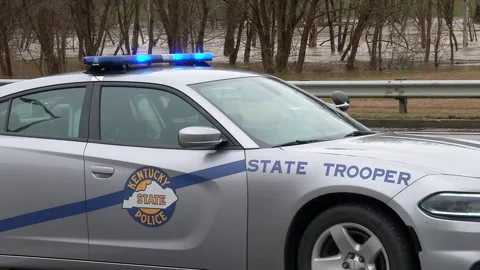 Kentucky State Police Cruiser with blue ... | Stock Video | Pond5