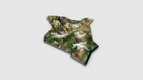 Kenya 3D Country Map Animation Transpare... | Stock Video | Pond5