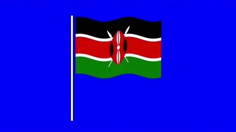 Kenya flag seamless loop animation. Chro... | Stock Video | Pond5