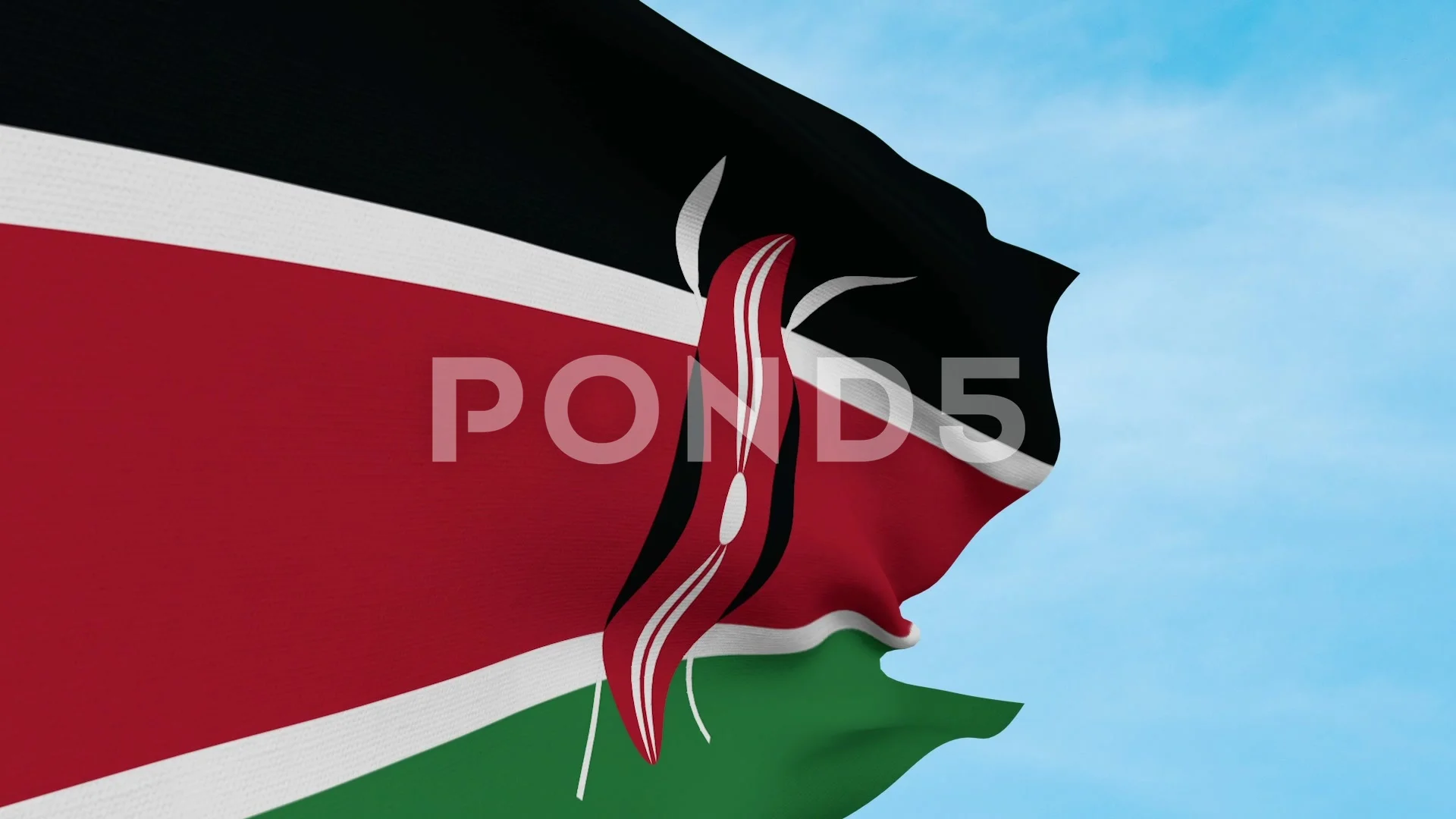 Kenyan Flag Flying