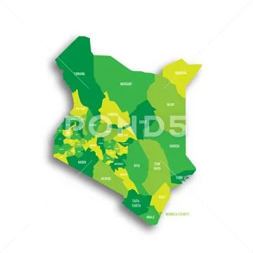 Kenya political map of administrative divisions: Graphic #231997777