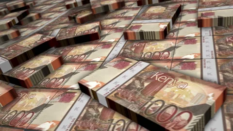 Kenya Shilling money banknote pack loop ... | Stock Video | Pond5
