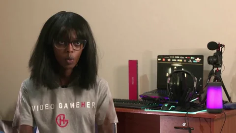 Kenya's first female professional gamer ... | Stock Video | Pond5