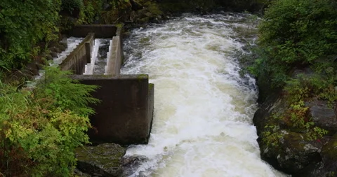 Ketchikan Alaska city creek fish ladder ... | Stock Video | Pond5