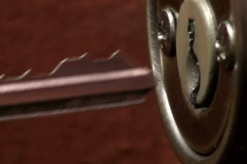 Key in door lock V2 - NTSC | Stock Video | Pond5