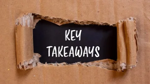 Key Takeaways message writing on ripped ... | Stock Video | Pond5
