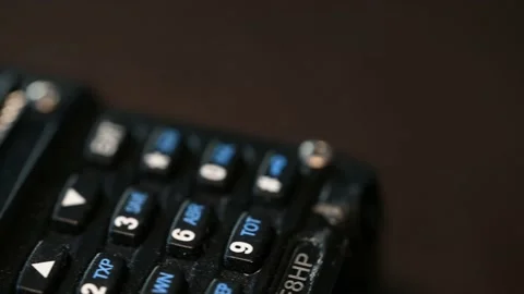 keyboard and lit channel indicator of a ... | Stock Video | Pond5