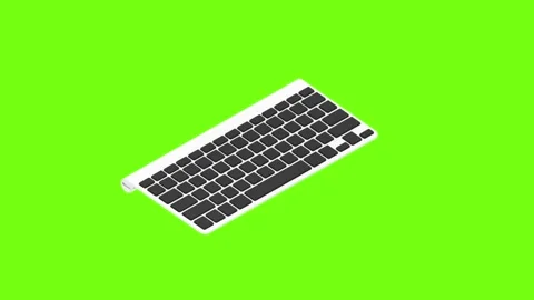 Keyboard animation on green screen. Keyb... | Stock Video | Pond5