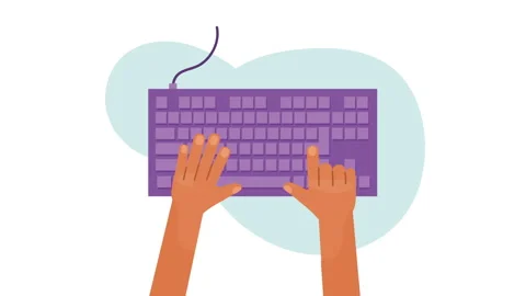keyboard computer hardware device animat... | Stock Video | Pond5