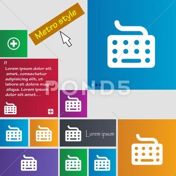 Keyboard icon sign. buttons. Modern interface website buttons with cursor poi Illustration #51303140