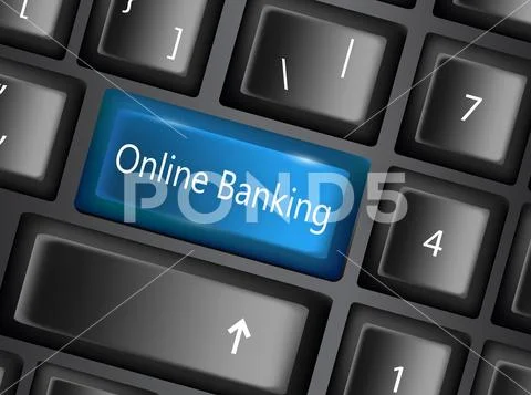 Keyboard key with enter button banking Illustration #74163116