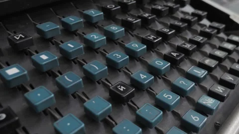 Keyboard Of Old Retro Calculating Machin... | Stock Video | Pond5