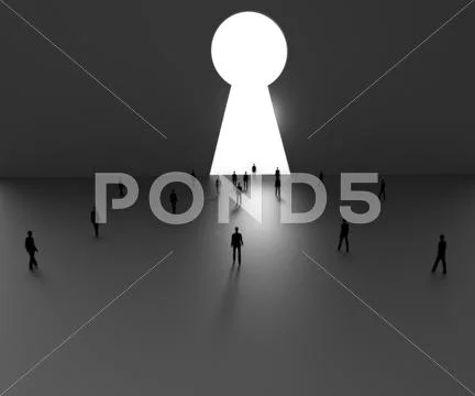 Keyhole man meaning goals vision and prediction: Royalty Free #40766534