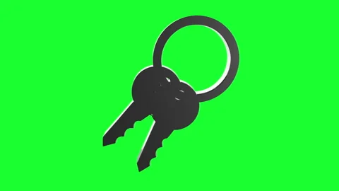 Keys - 3D animation on a green screen | Stock Video | Pond5