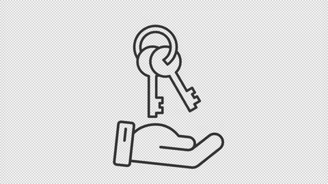 Keys handover linear animation | Stock Video | Pond5