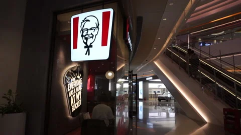 KFC restaurant in a shopping mall | Stock Video | Pond5